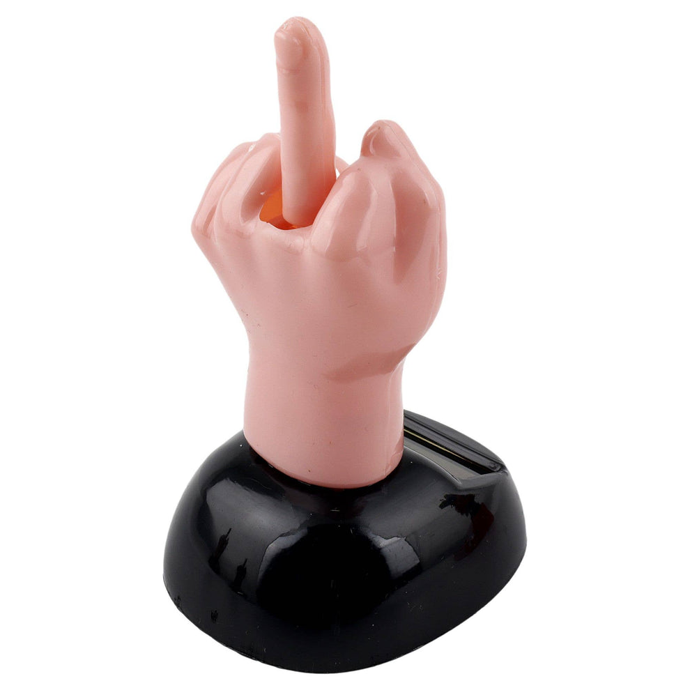 Dashboard bobblehead middle finger solar pink – Snark Gifts